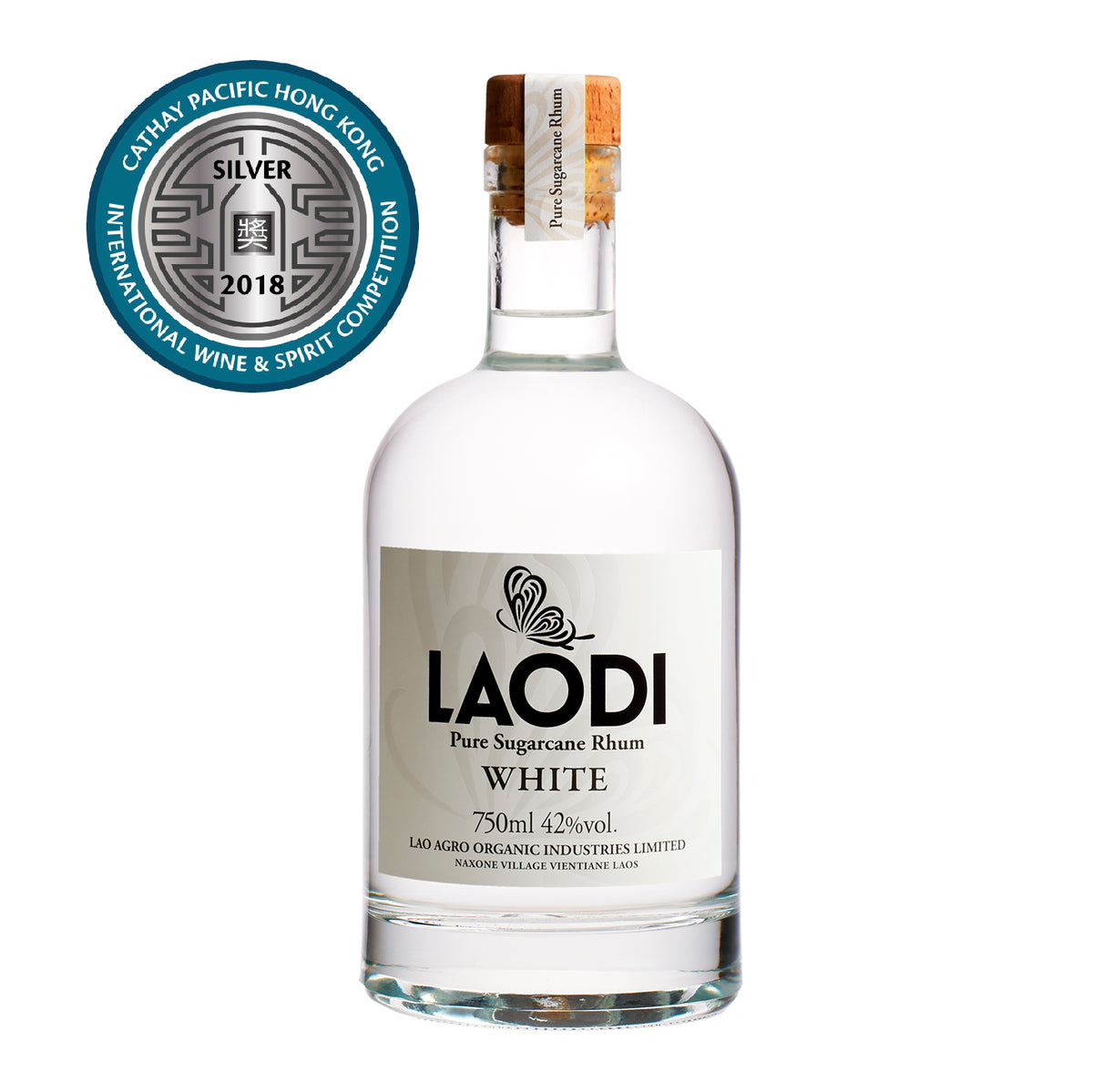 【HK IWSC銀賞】ラオディ ホワイトラム | 無農薬クラフトラム酒 LAODI ラオディ
